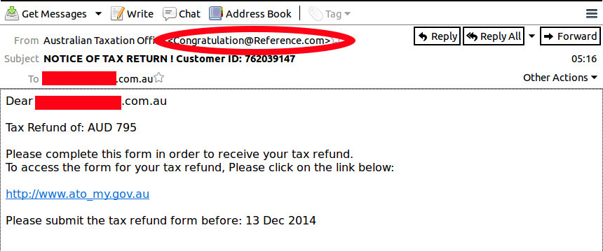 MailGuard Breaking IT News: Another Fake ATO Tax Return Scam