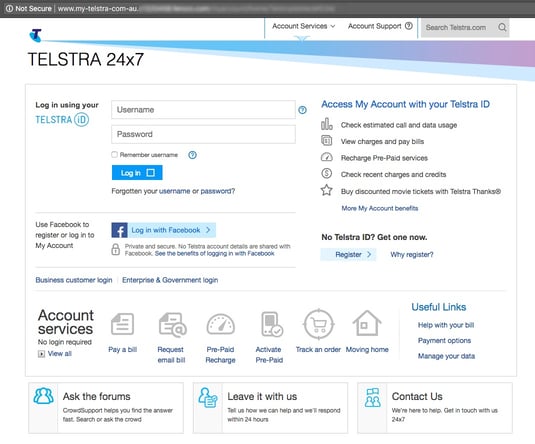 Realistic fake Telstra email used in phishing attack