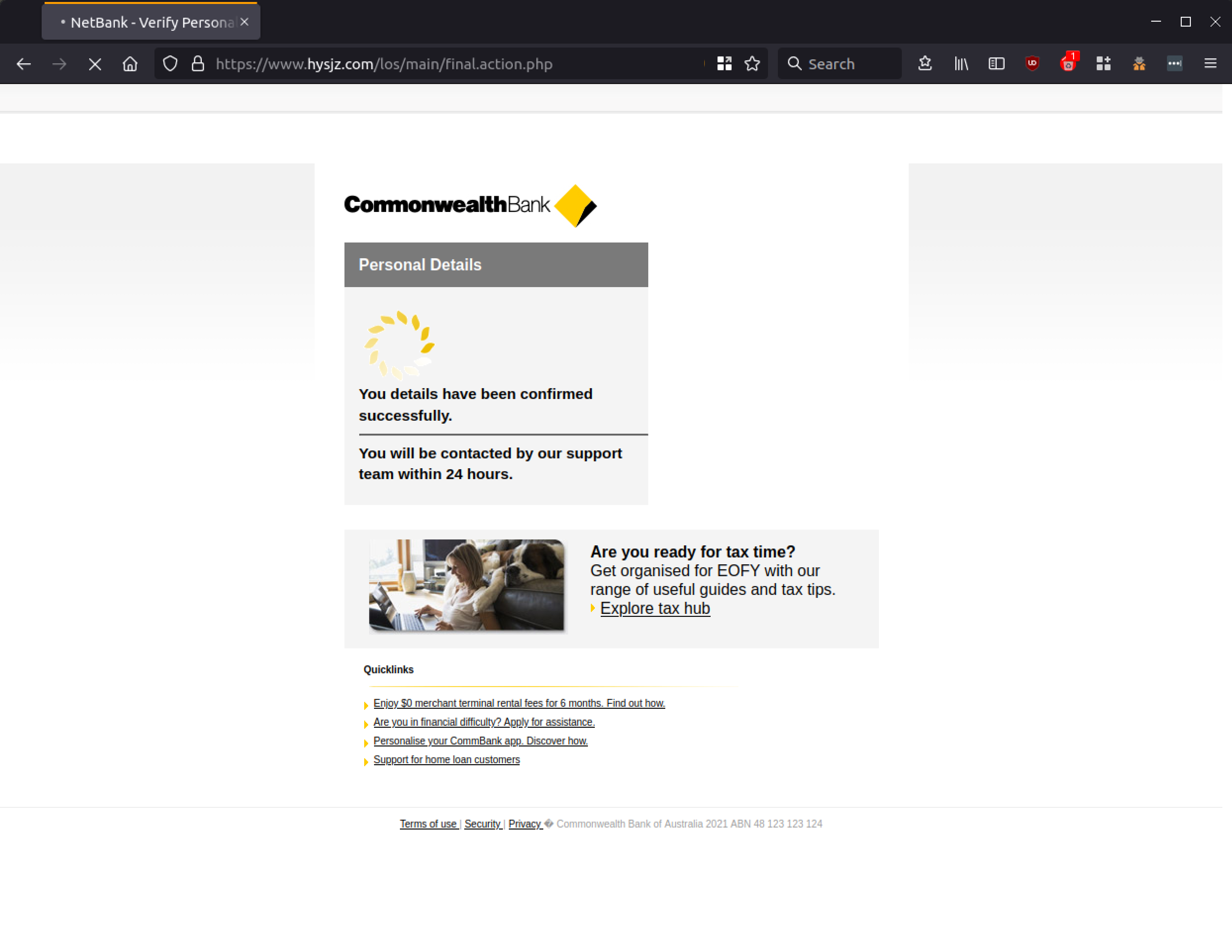 Phishing Scam Targeting Commonwealth Bank Customers Claiming “Your ...
