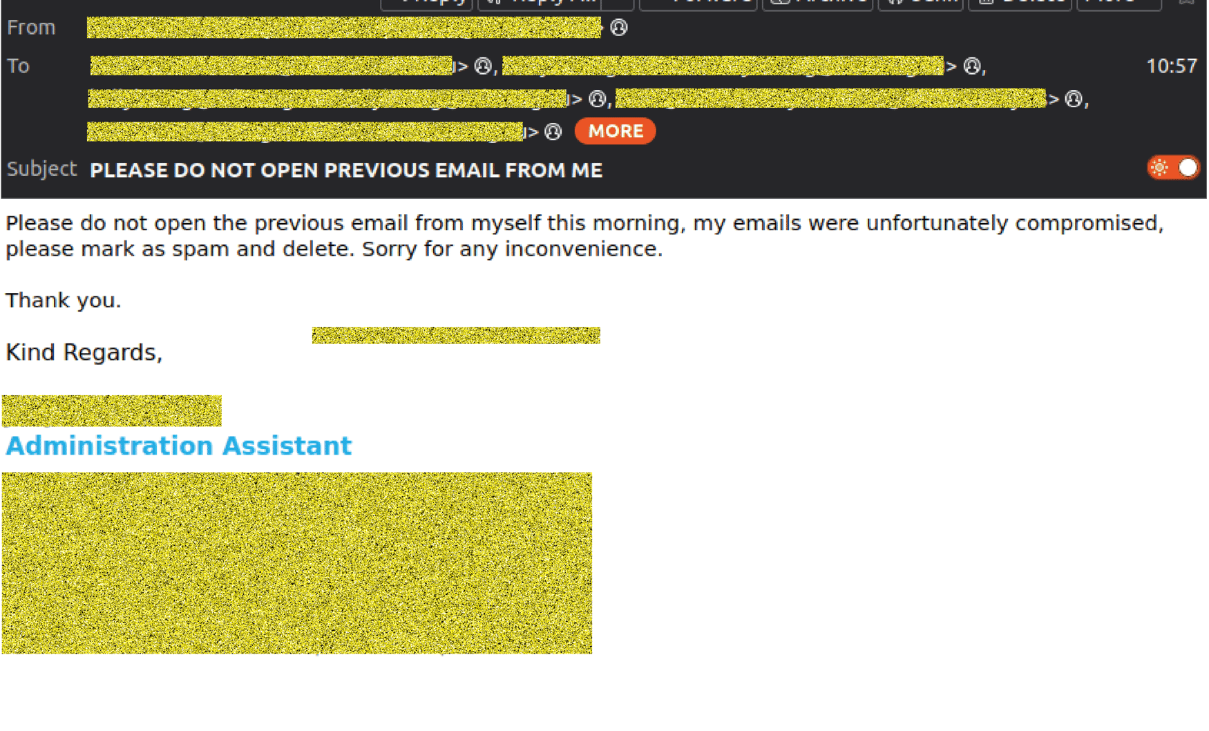 Compromised Healthcare Admin sends warning after email pushes fake PDF ...
