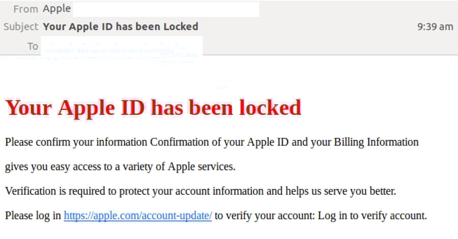 2 variations of an email scam spoofing Apple infiltrate inboxes