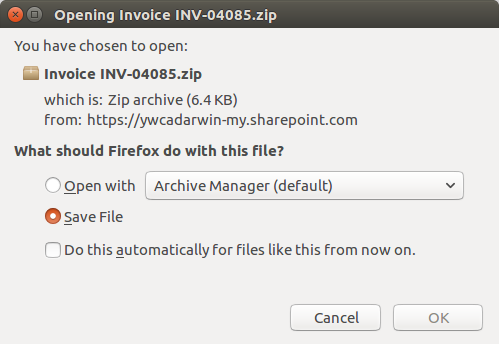 Fake MYOB Invoices Used in Email Scam Today