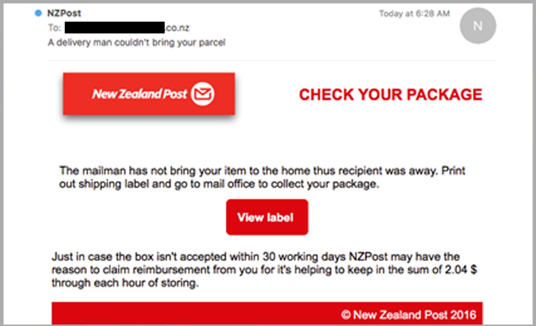Going postal. Email scams target Australia Post & New Zealand Post ...