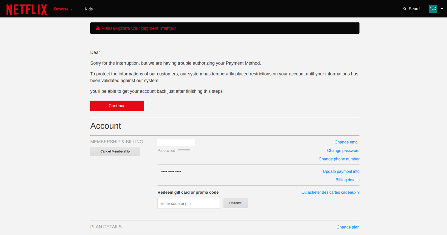 ‘Account suspended’ email spoofs Netflix, delivers phishing attack
