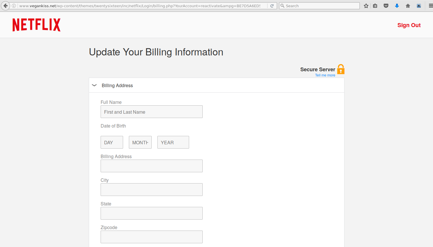New Email Scam Using Fake Netflix Website