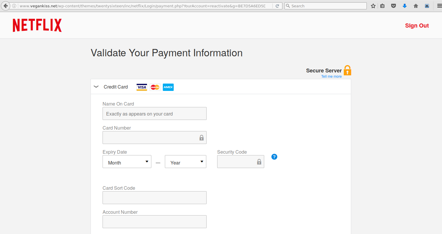 New Email Scam Using Fake Netflix Website