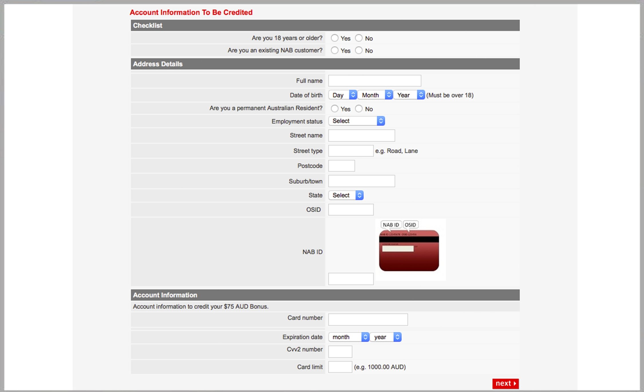 NAB Survey Scam Tricks Customers To Steal Credit Card Credentials