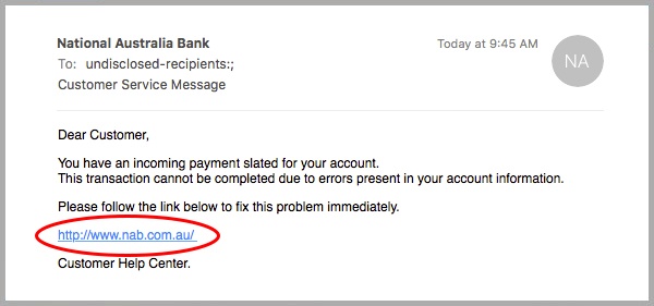 Beware: New NAB Email Phishing Scam