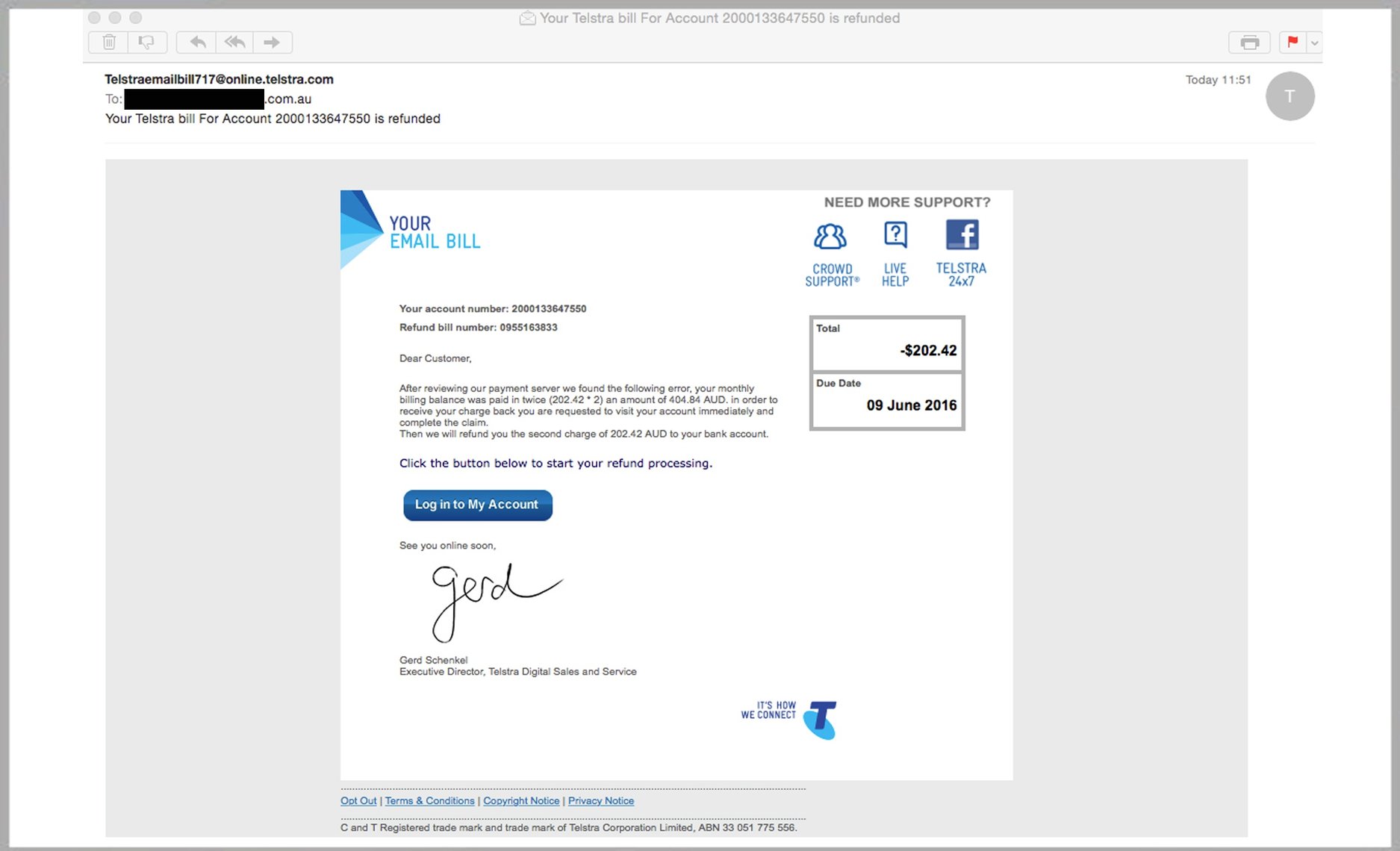 Breaking: Cyber Criminal poses as Telstra In New Phishing Scam