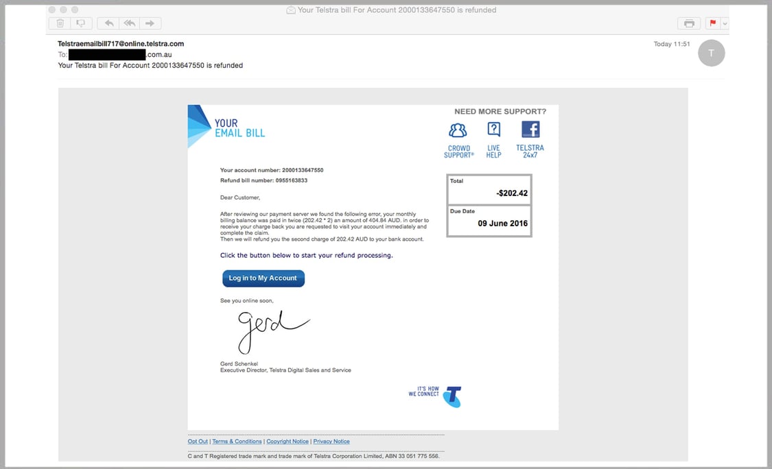 Breaking: Cyber Criminal poses as Telstra In New Phishing Scam