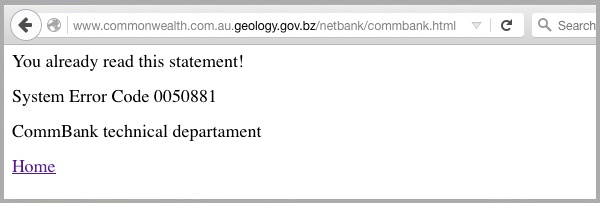 Yet Another Commonwealth Bank ‘New Statement’ Email Phishing Scam