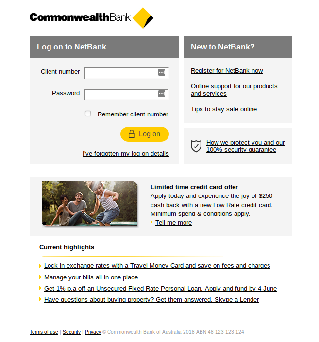 Scammers spoof Commonwealth Bank in phishing email scam