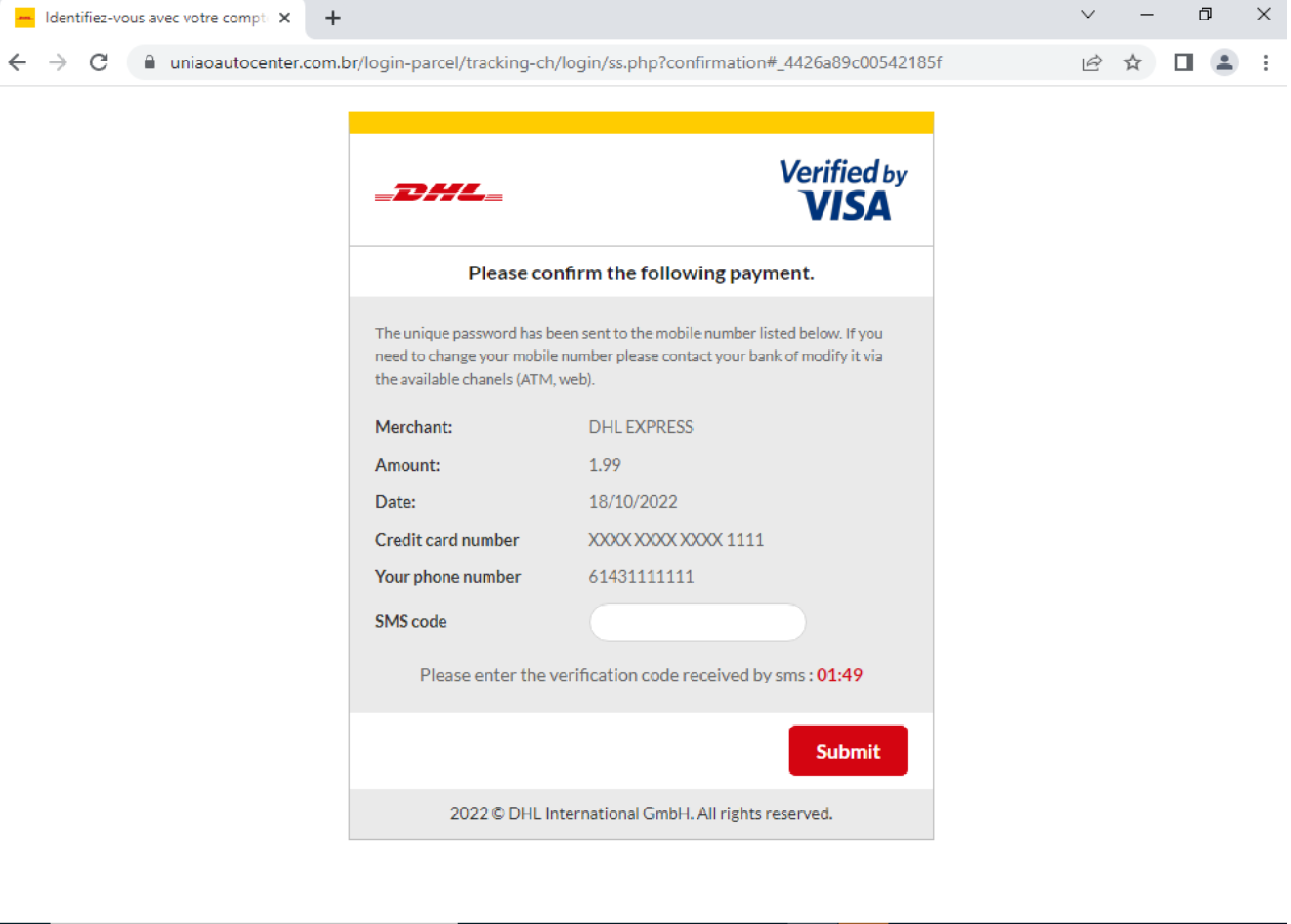 Parcel Delivery Email Scam Impersonates DHL