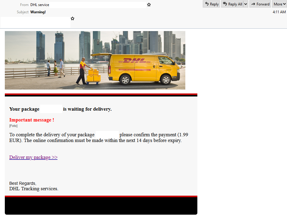 Year-end parcel delivery scams continue: DHL impersonated once again in ...