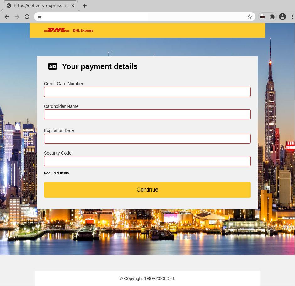 Phishing email scam impersonating DHL claims your "package is ready ...
