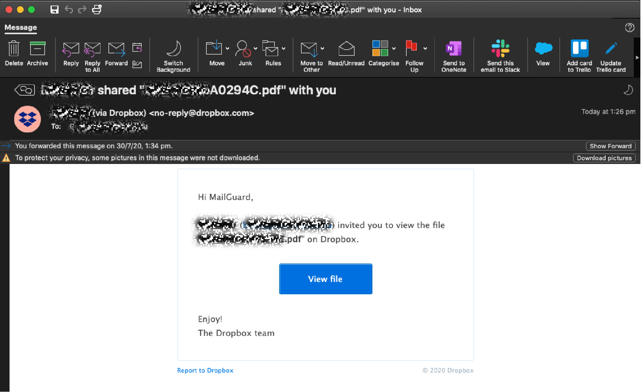Caution: Cybercriminals are using compromised Dropbox accounts to scam ...