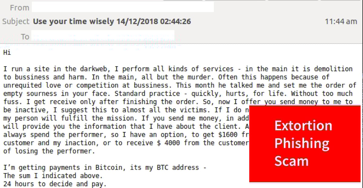 Warning: Bomb/physical assault threats delivered via extortion phishing ...