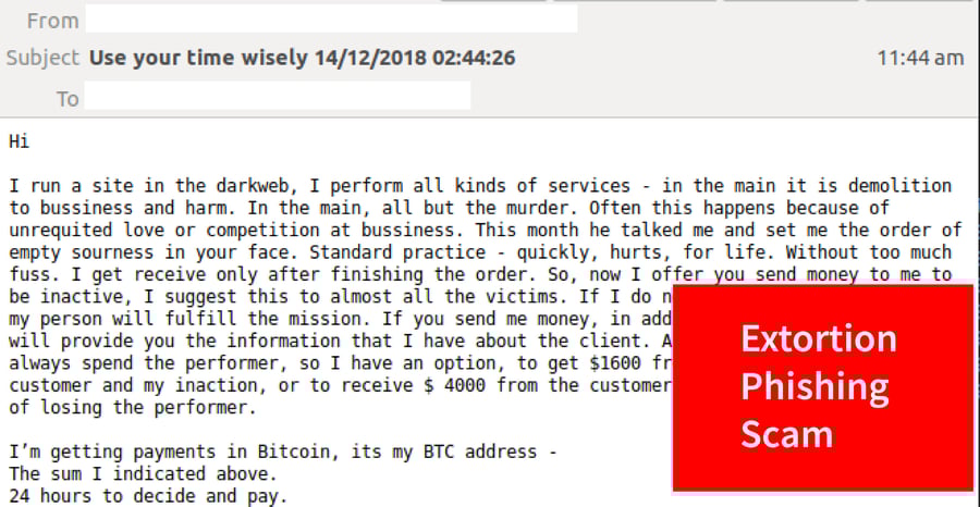 Warning: Bomb/physical assault threats delivered via extortion phishing ...