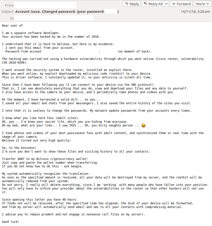 Extortion phishing! Wide ranging email attacks landing in Aussie inboxes