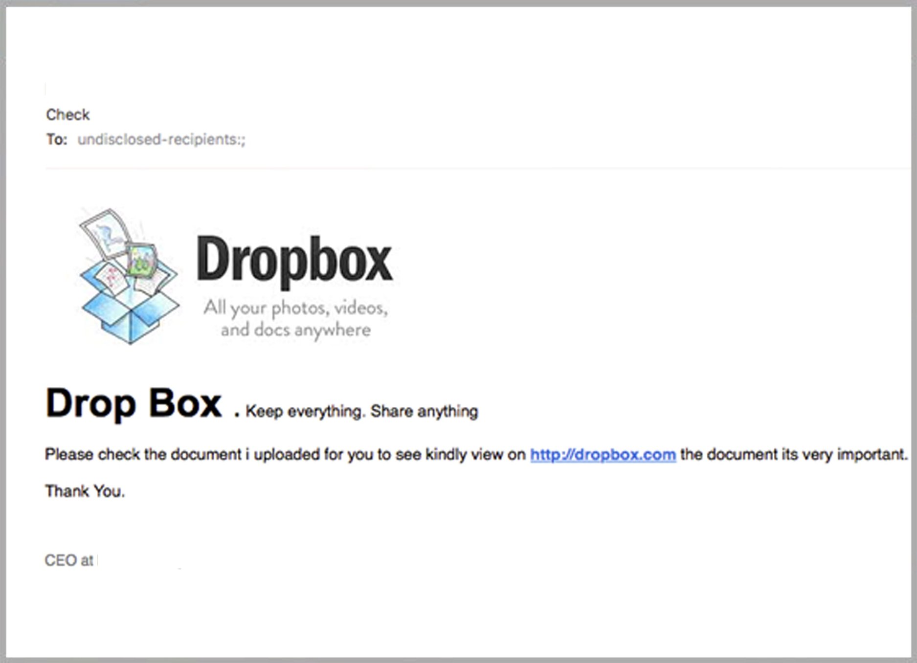 Financial services CEO’s contacts targeted in new Dropbox spear ...