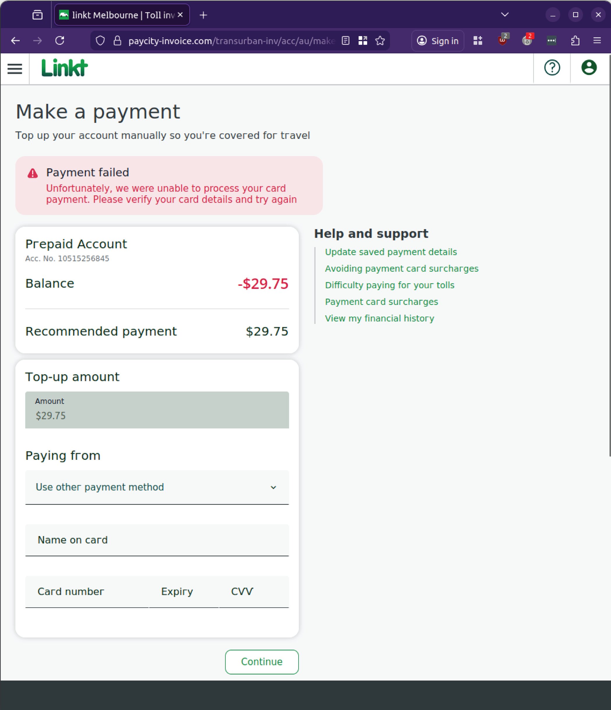 Linkt “Overdue Final Toll Invoice” phishing scam