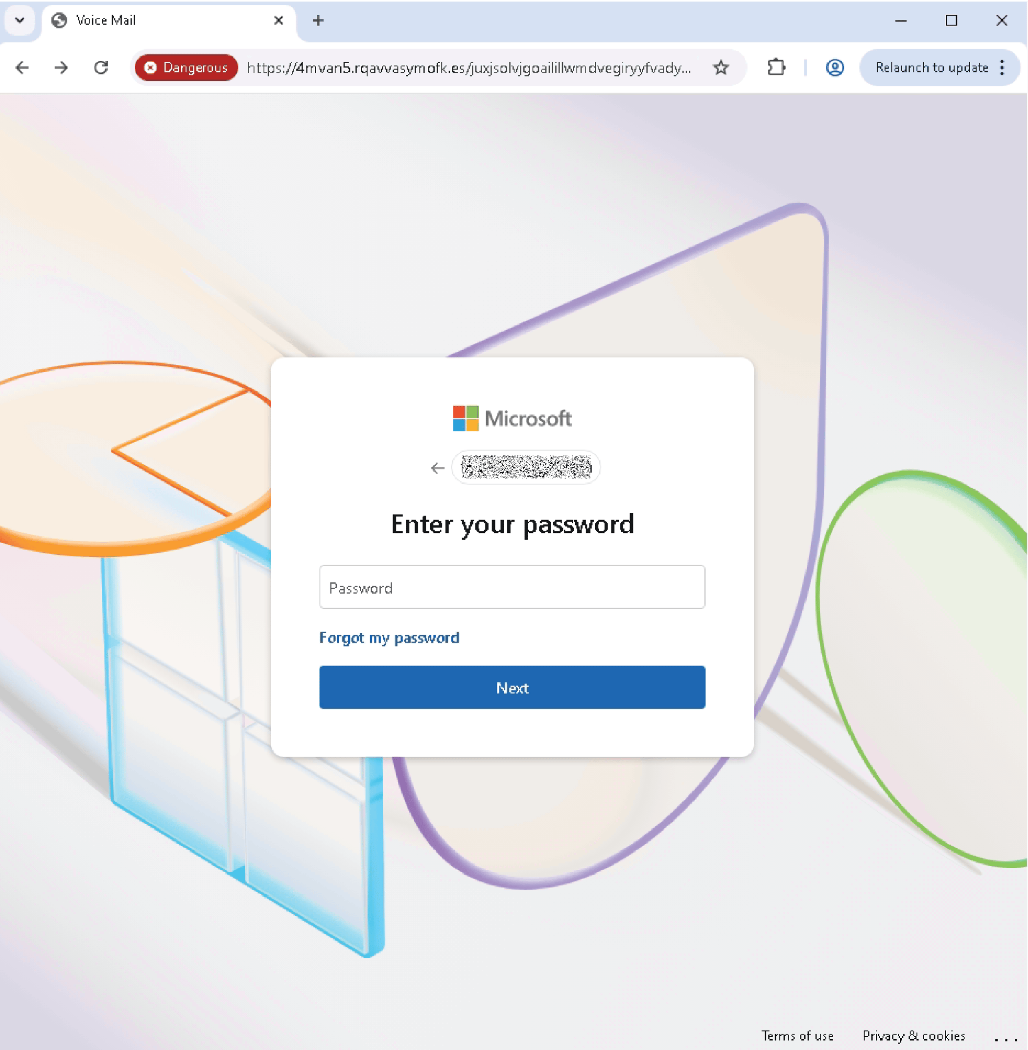 Microsoft Teams Voicemail Fake Redirects to Phishing Scam