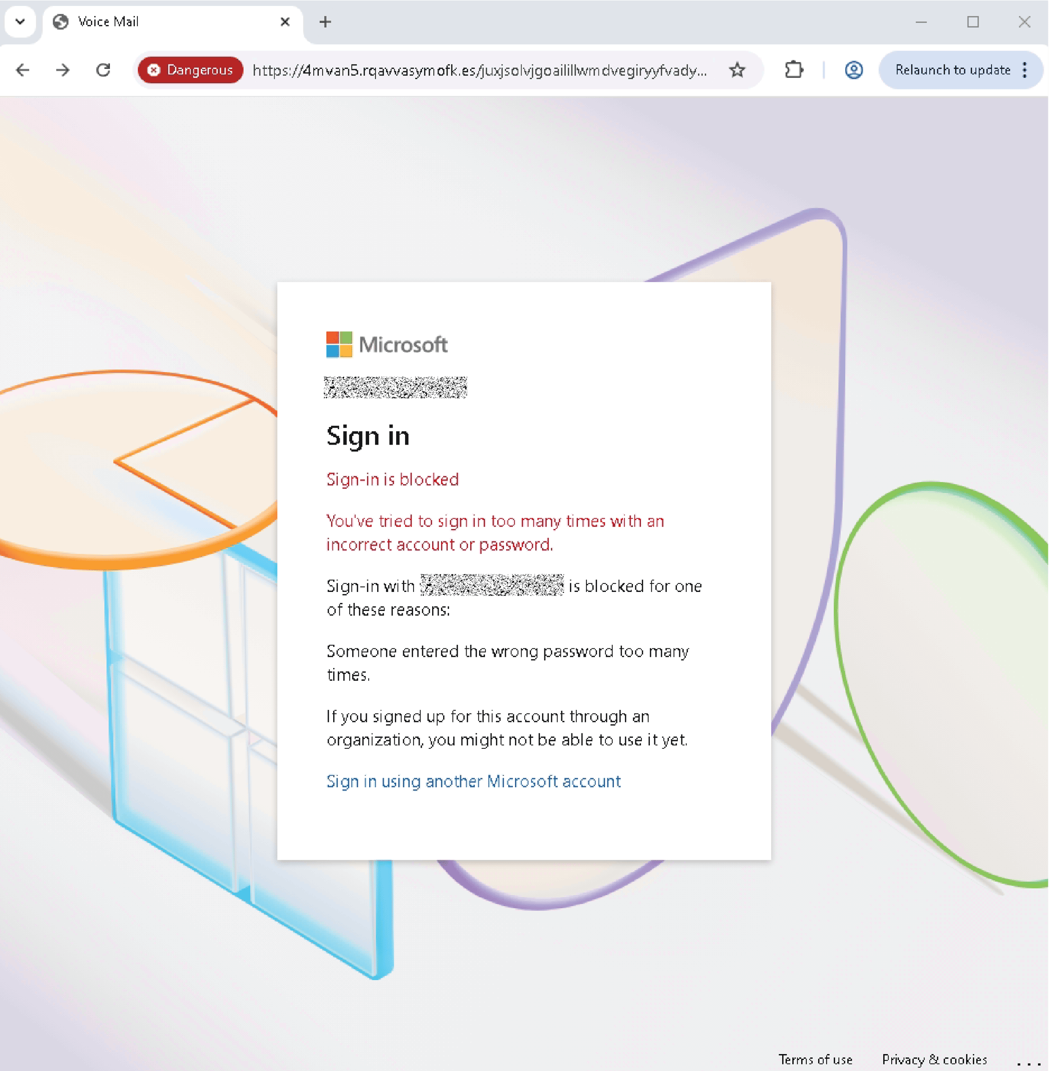 Microsoft Teams Voicemail Fake Redirects to Phishing Scam