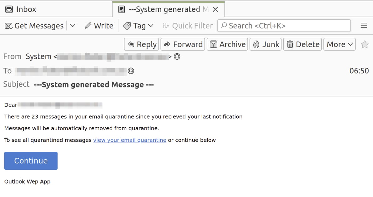 Scammers Targeting Microsoft Office Users with Quarantined Email Scam