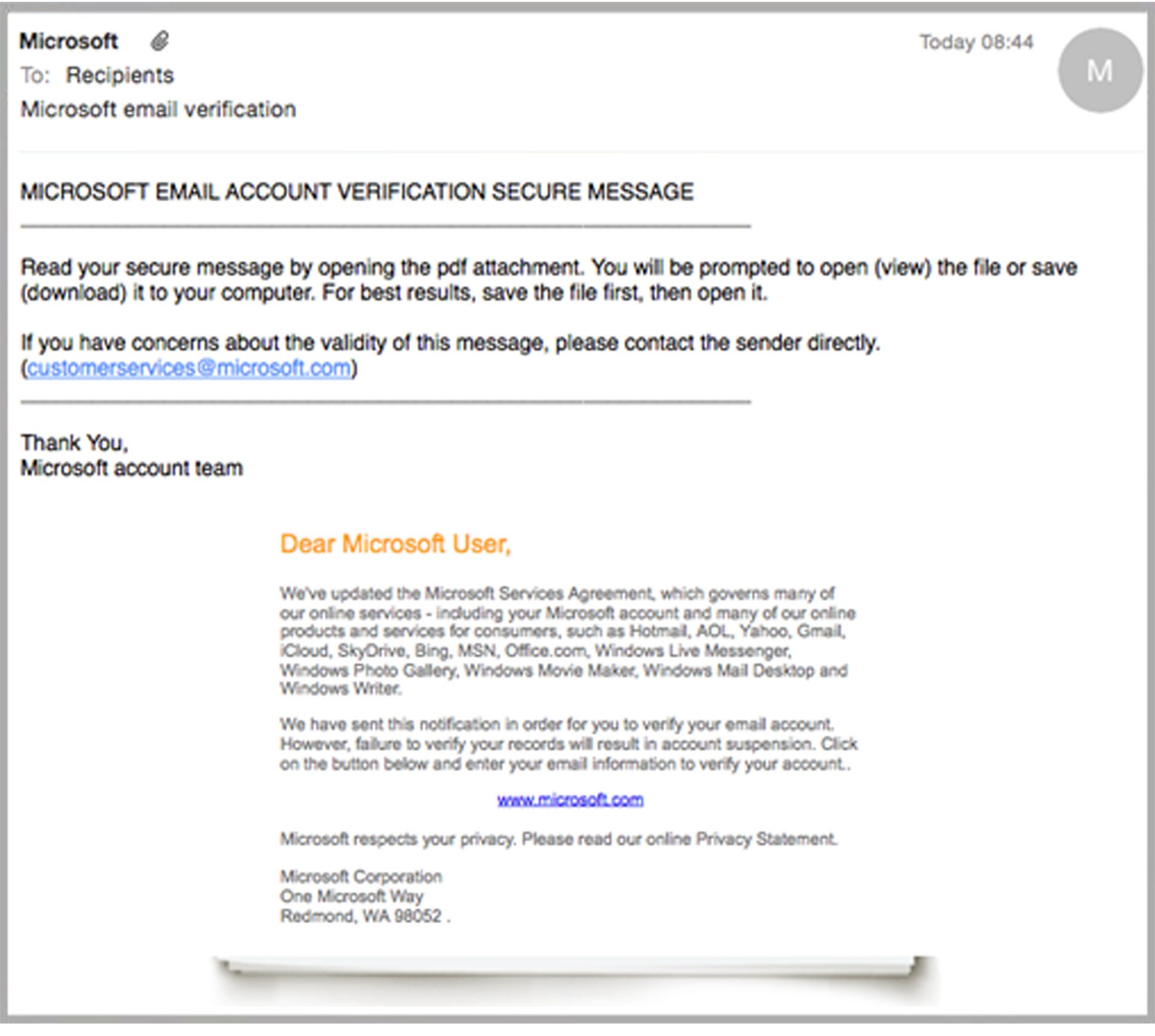 Breaking: Microsoft brand again centre of cyber scam