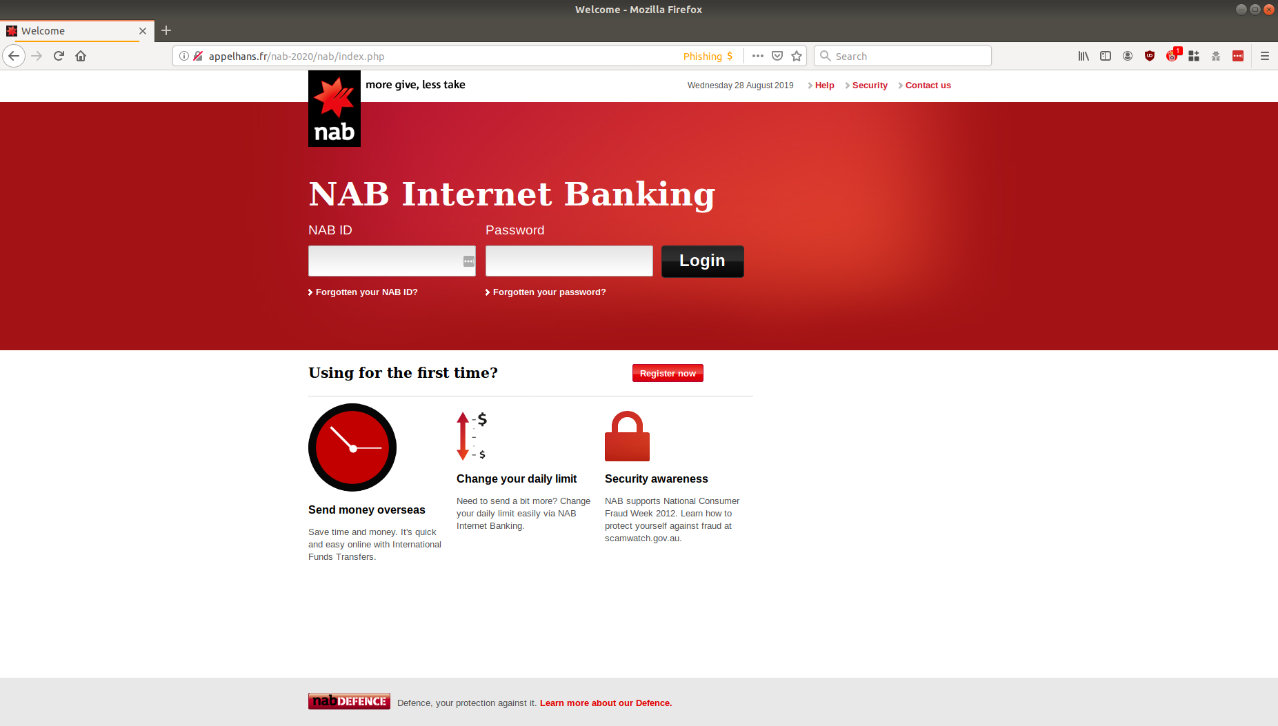 Email phishing scam spoofing NAB claims users’ cards are ‘put on hold’