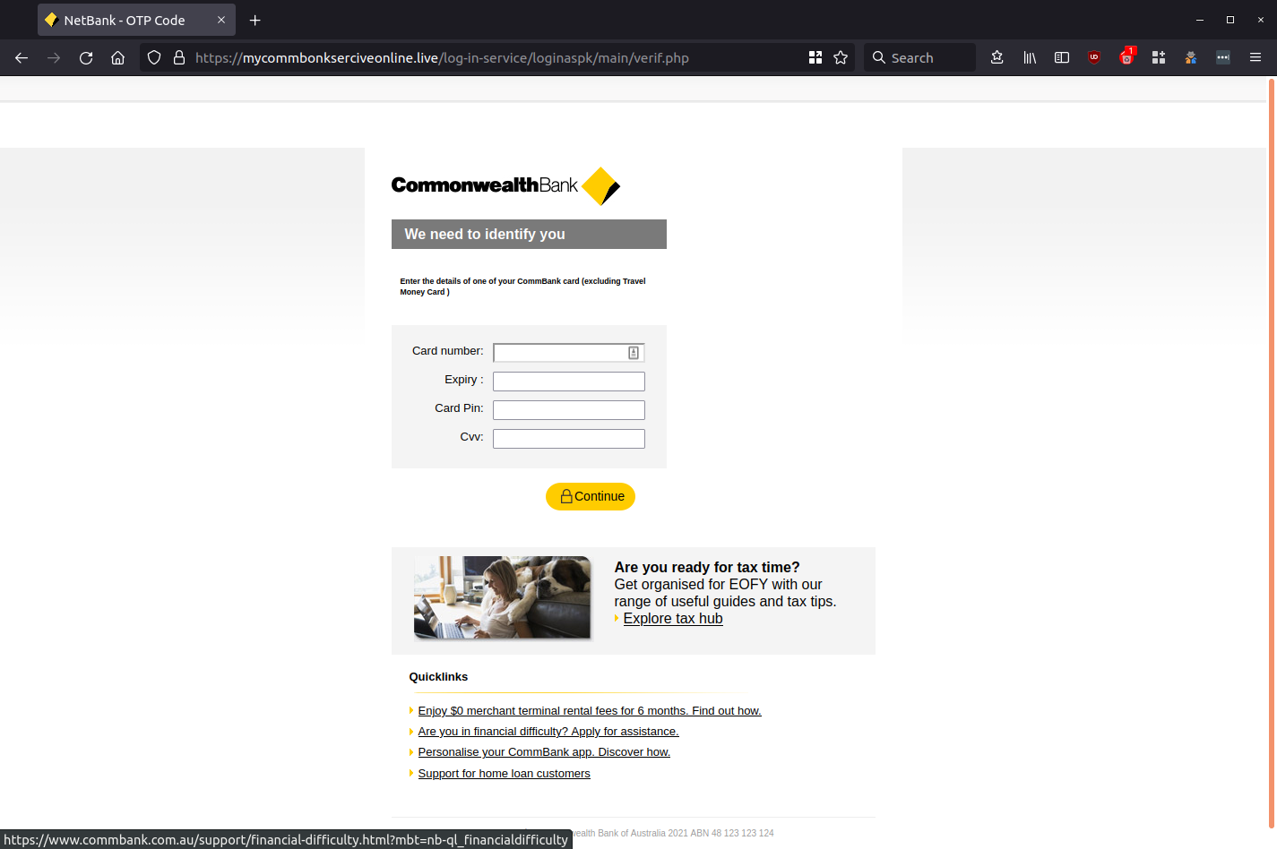 Commonwealth Bank Customers Targeted with Fake ‘Security Alert’ Email