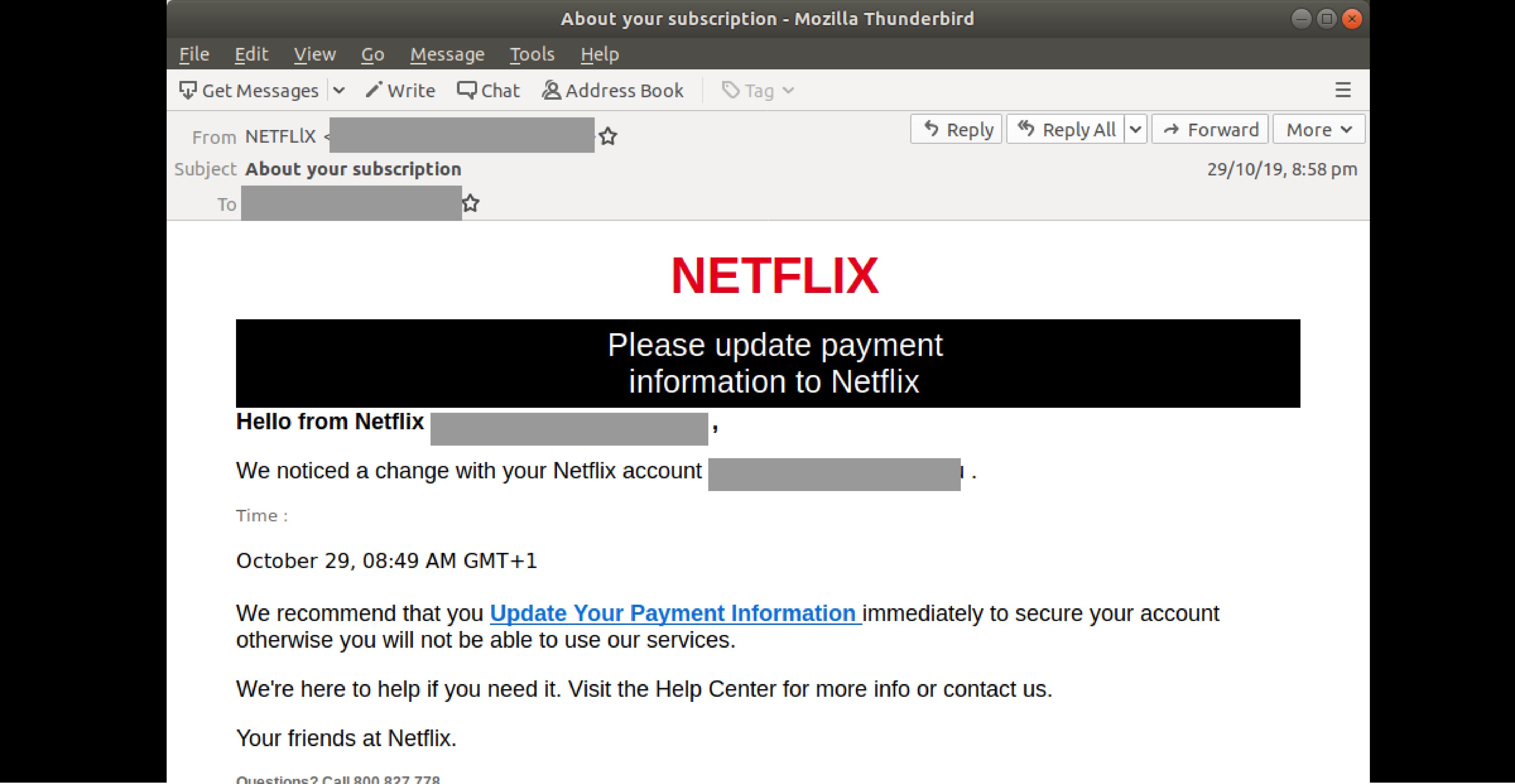 Netflix spoofed again; phishing emails ask users to 'update payment ...