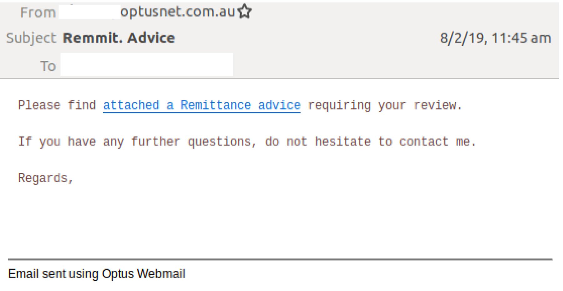 Cybercriminals deliver multiple malicious emails from compromised Optus ...