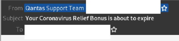 Phishing email spoofs Qantas; uses “Coronavirus Relief Bonus” to trick ...