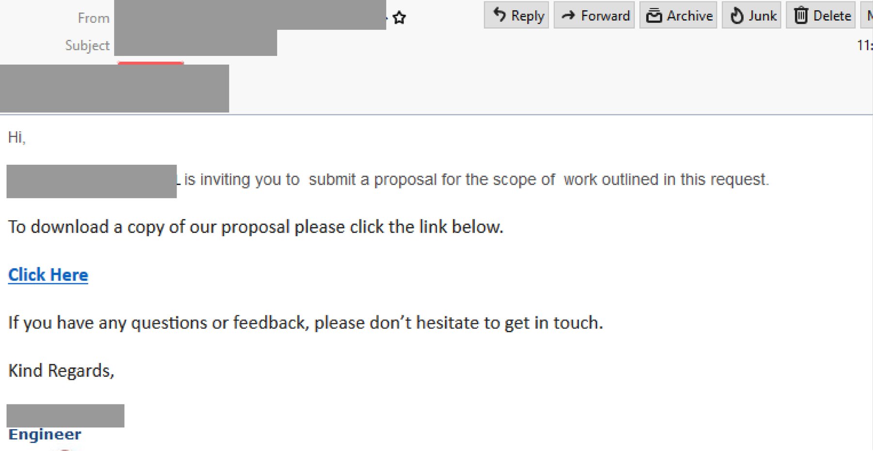 Phishing email sent from compromised account invites users to ‘submit a ...