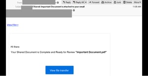 Warning: Email sent from compromised account uses “important document ...
