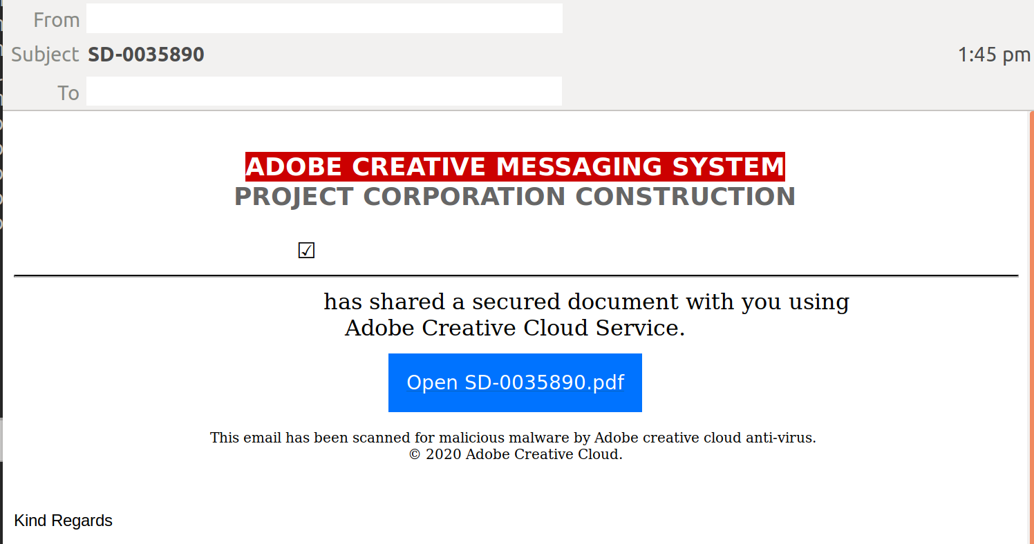 Scam Alert: Phishing email claims to share a “secured document using ...