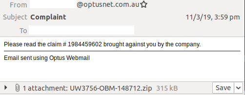 Warning: Malicious email scam spoofing Optus continues to hit inboxes
