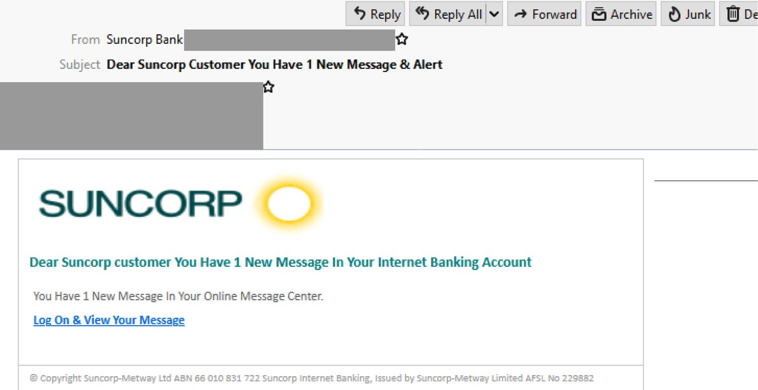 Watch out for this phishing email claiming you have “1 New Message” in ...