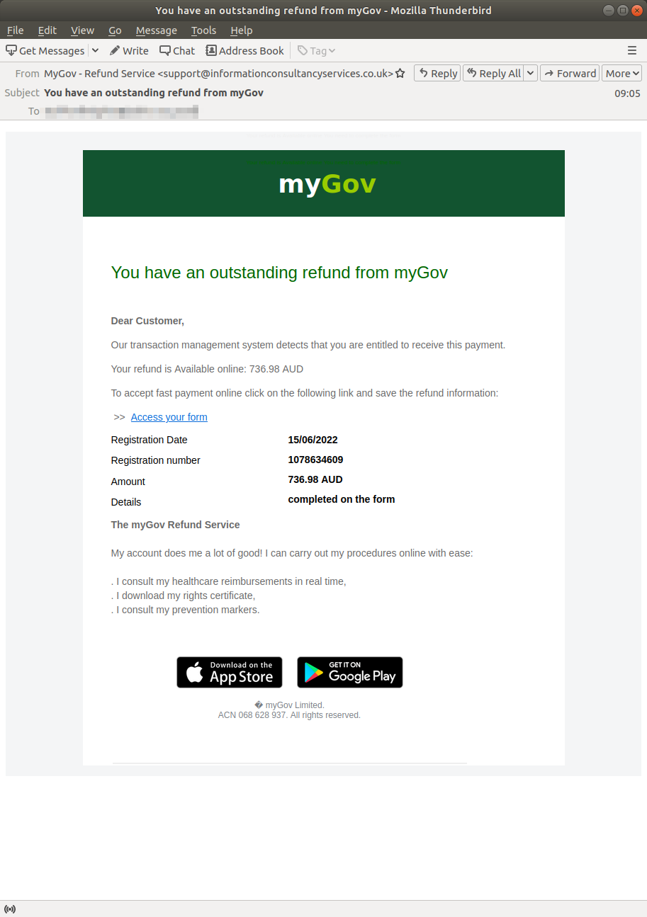 Australians Targeted in a New myGov Refund Scam