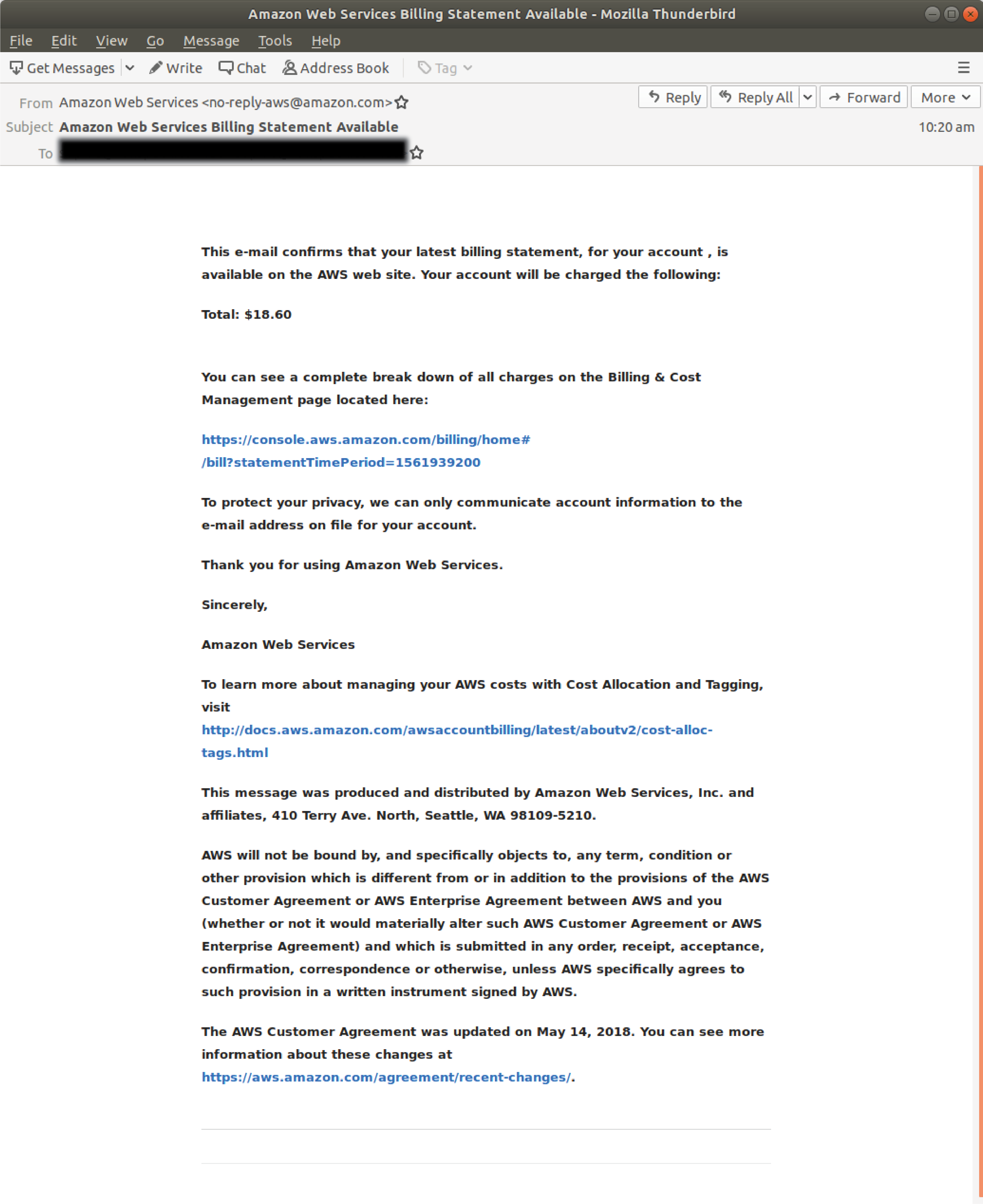 Year End Email Scams Continue: AWS, HubSpot, MailGun follow PayPal ...