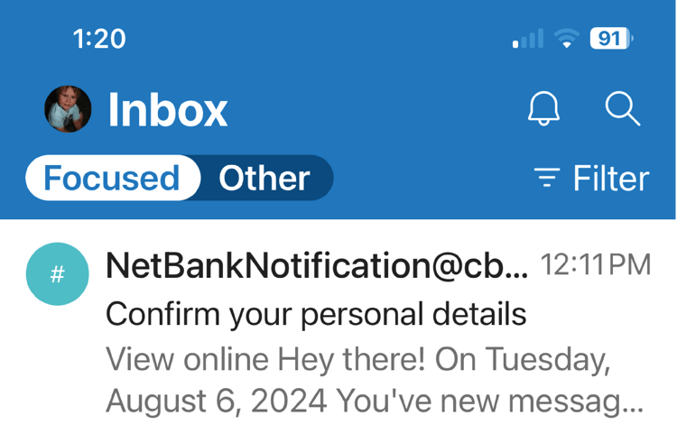 CBA Customers Warned of NetBank Email Scam