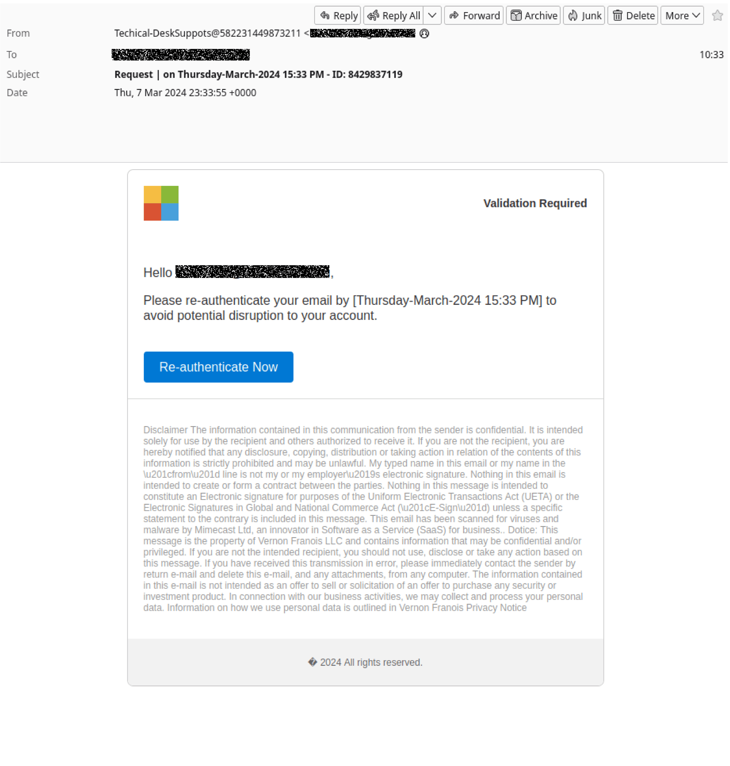 Microsoft Re-Authentication Scam Targets User Credentials