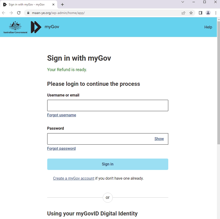 myGov Phishing Email Claims “A New Document is Available in Your Account”
