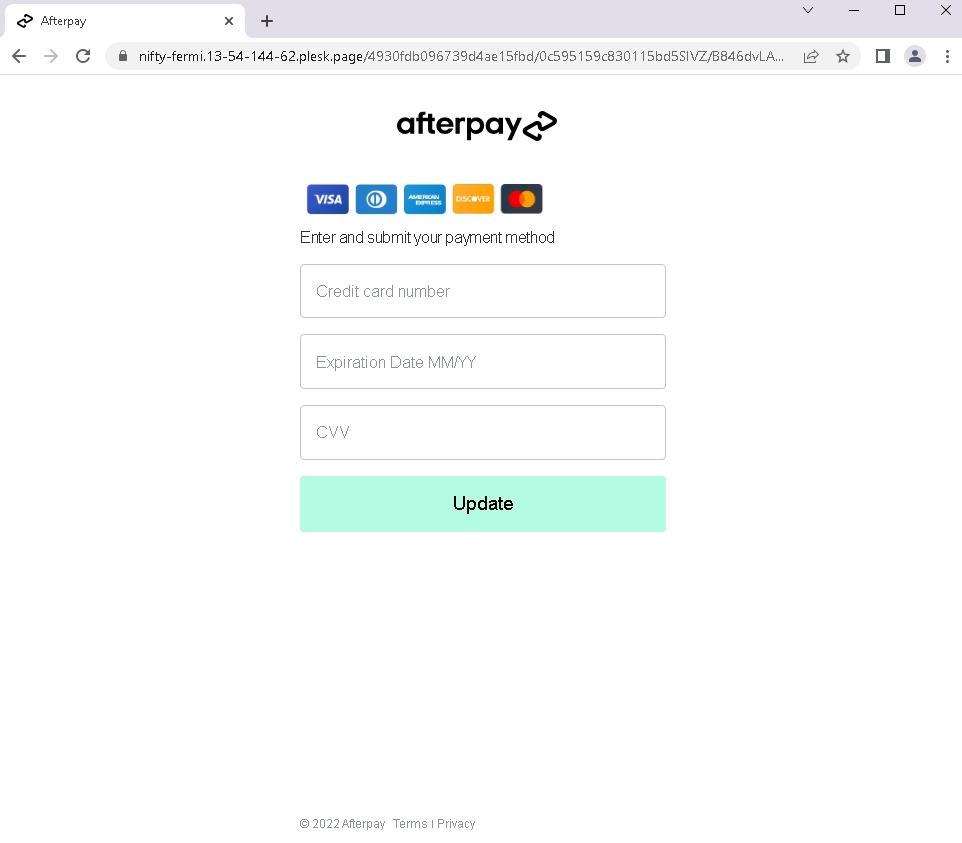 Afterpay Customers Warned Their Account is Restricted in Phishing Scam