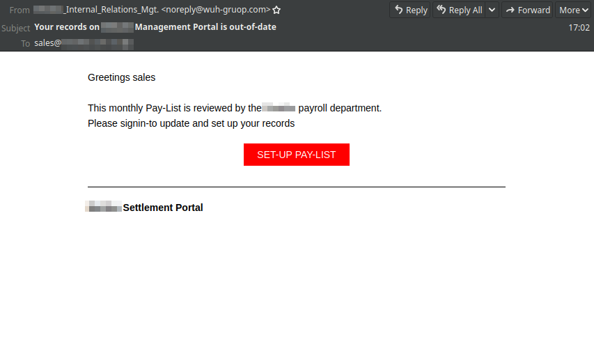 New Payroll Scam Aims to Steal Business Email Credentials