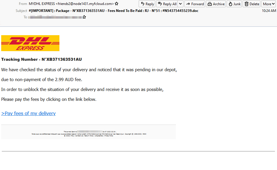 New DHL Express Scam Claims “Fees Need To Be Paid”