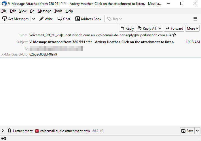 Received an Email with a Voicemail Attachment? It Could be a Scam