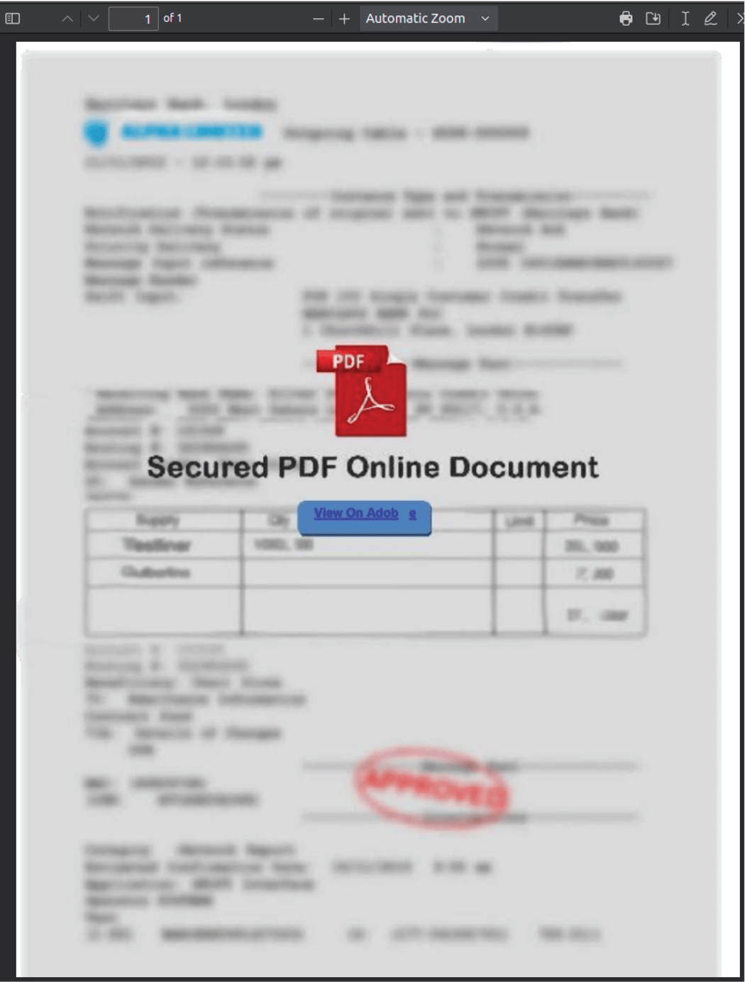Invoice Scam Uses PDF Attachment to Harvest Credentials