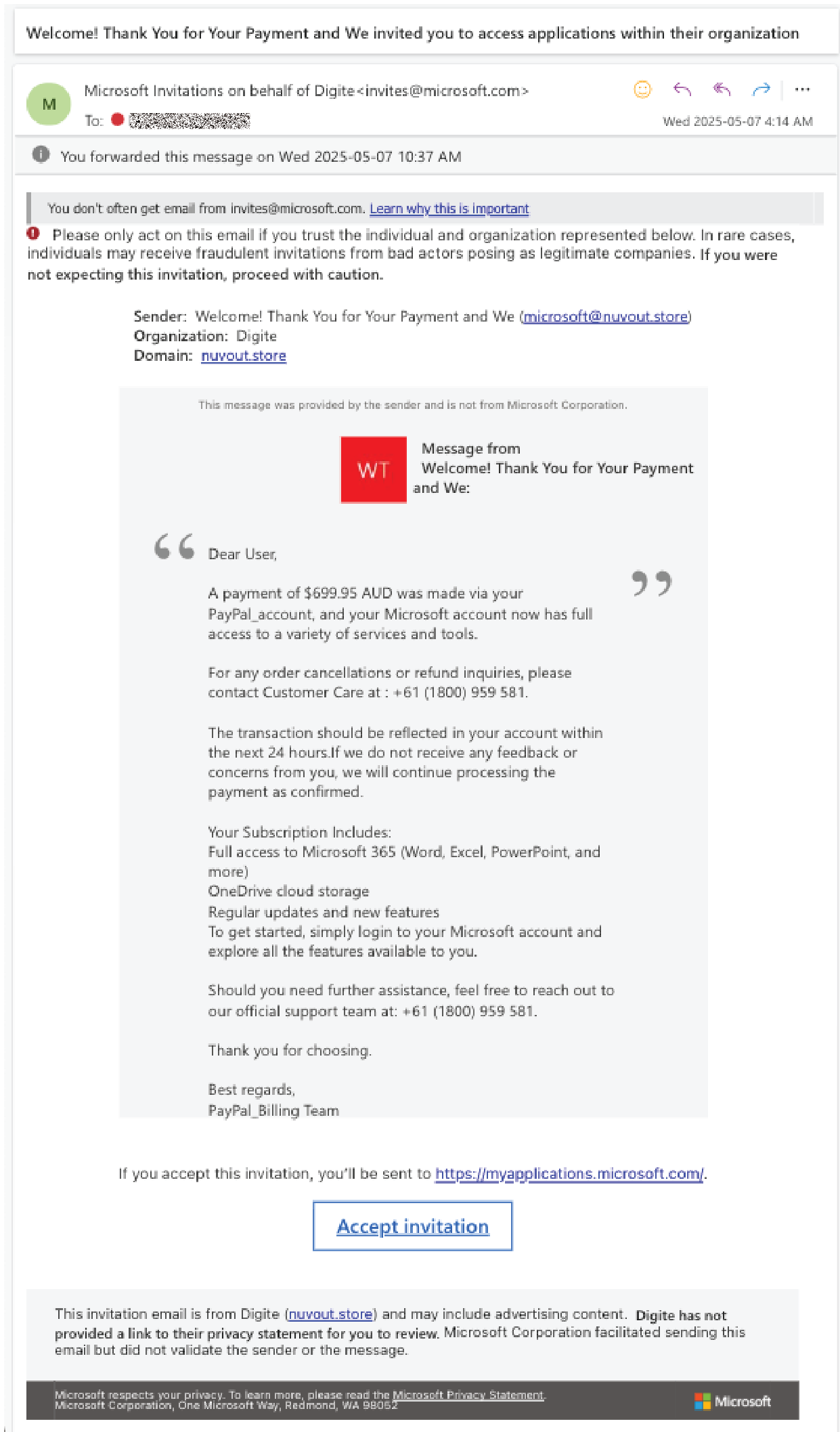 Microsoft Entra Exploited to Deliver PayPal-Themed “Refund” Scams